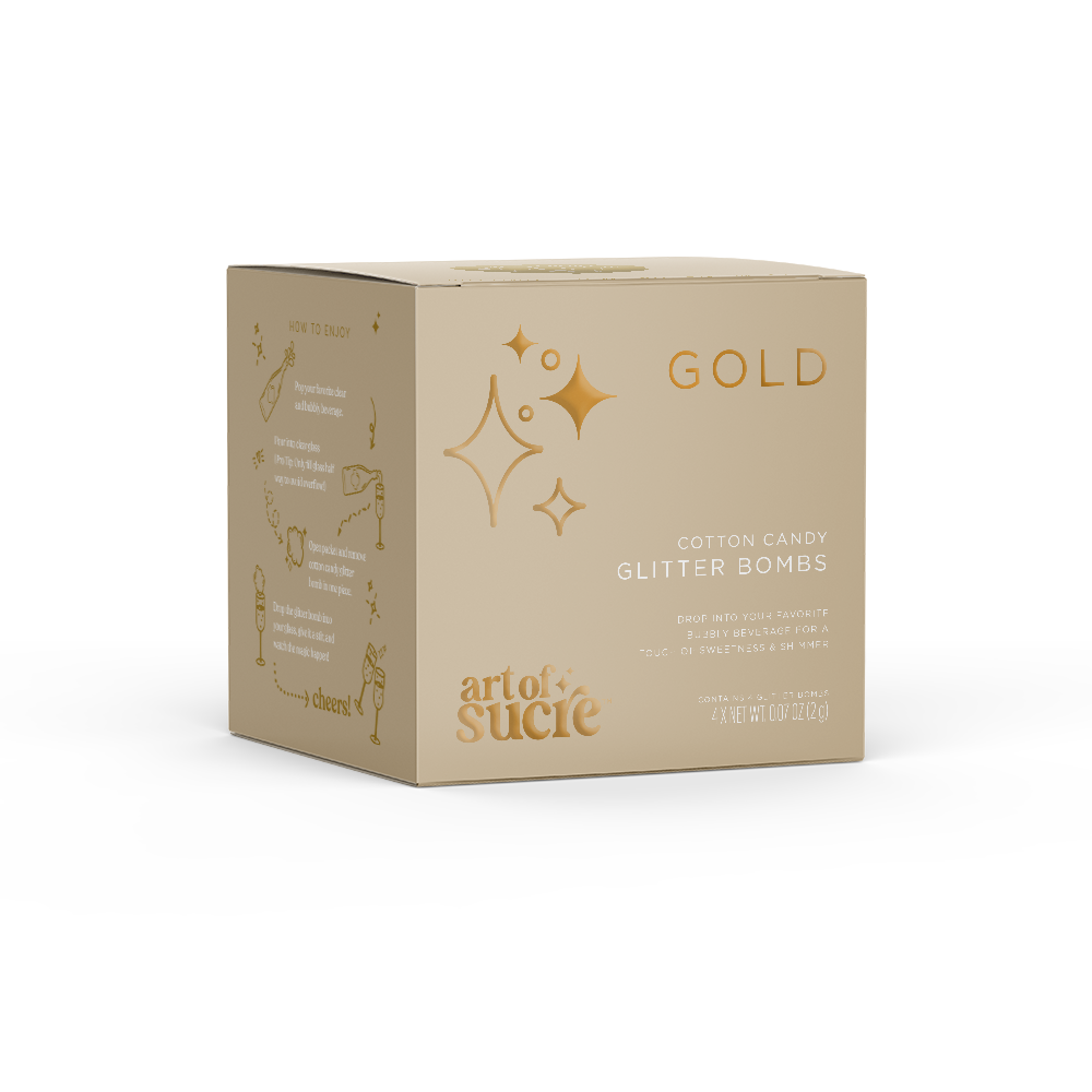 Art Of Sucre Gold Cotton Candy Glitter Bombs For Drinks The Shoppe